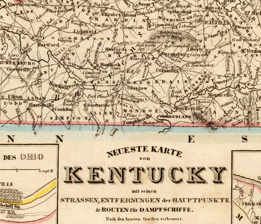 Kentucky Map Vintage Map of Kentucky Fine Reproduction Old | Etsy