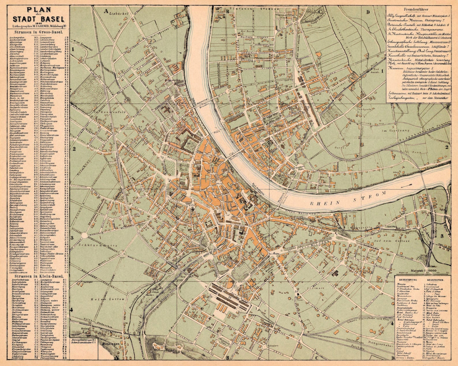Map of Basel Old Map of Basilea Map Poster Wall Decor - Etsy