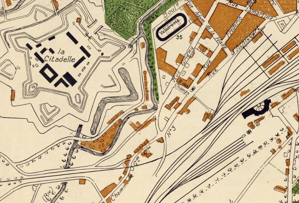 Old Map of Arras and Surroundings - Arras Et Ses Environs - Historical ...