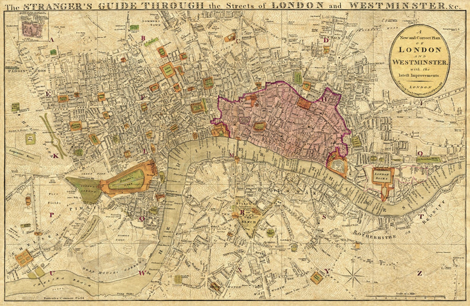 Old Map of London Historic Map of London London Map Wall - Etsy