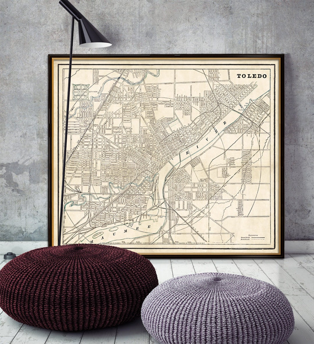 Toledo Map Archival Reproduction - Old Map of Toledo (ohio) - City Map ...