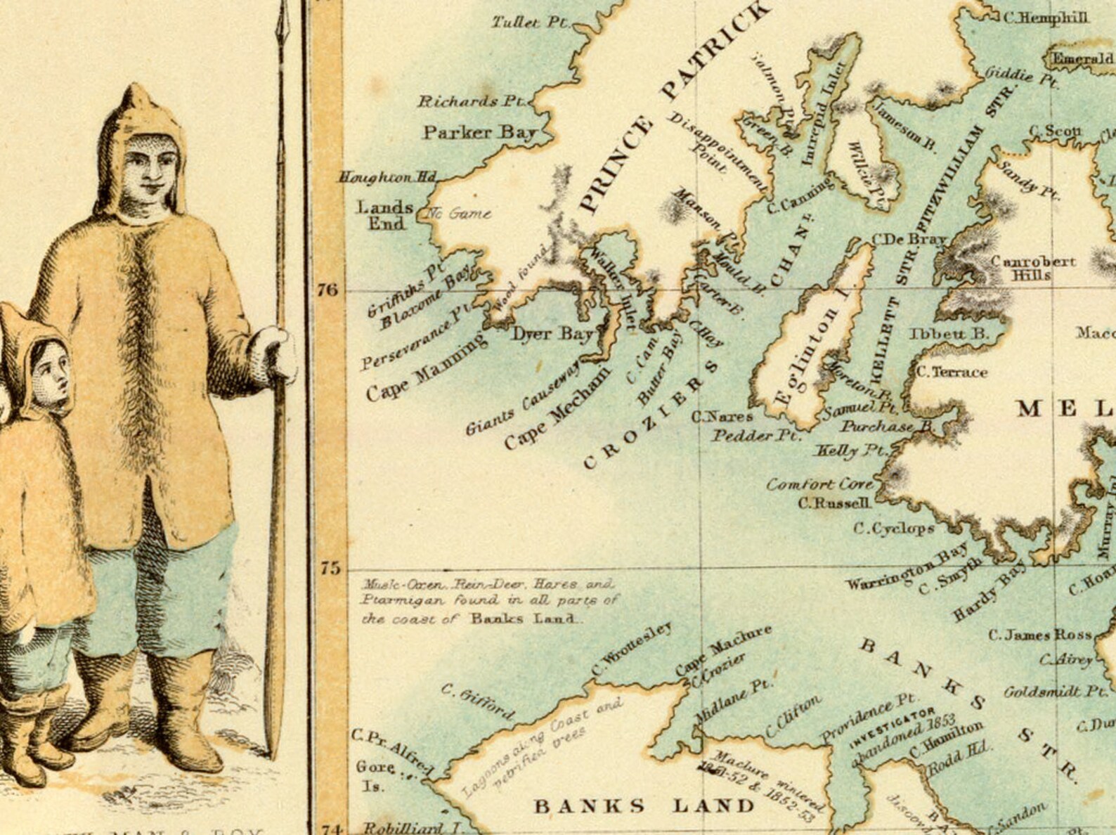 Arctica Map Marvelous Map of the Arctic Regions Arctic Map - Etsy