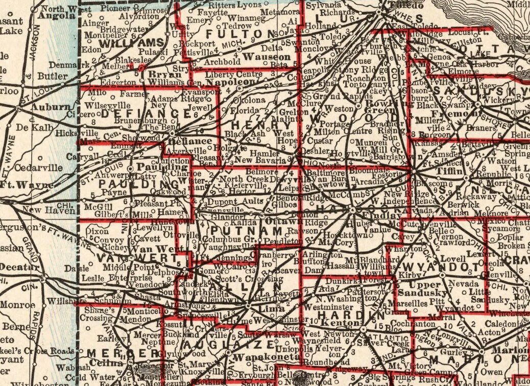 Ohio Map the Buckeye State Old Map Historical Map From - Etsy
