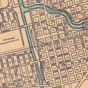 Stockton Map - Historical City Plan of Stockton - Fine Print on Paper ...