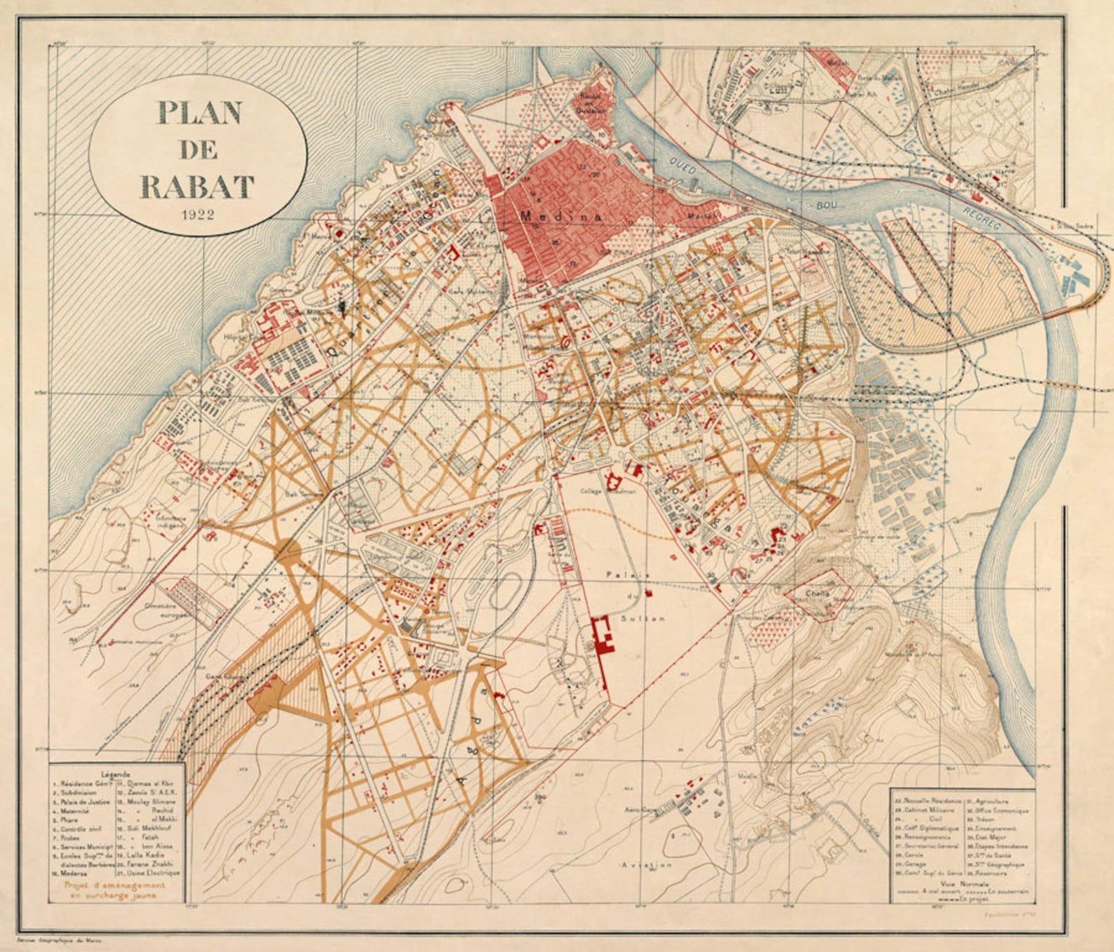 Map of Rabat - Fine Print on Paper or Canvas - Etsy