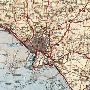 Jersey Map, Historical Map Print, British Map Decor - Etsy