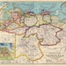 Vintage Map of Venezuela - Old Map Restored Print on Canvas or Paper - Etsy