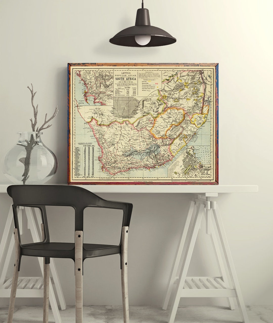 South Africa Map Old Map of South Africa Archival - Etsy UK