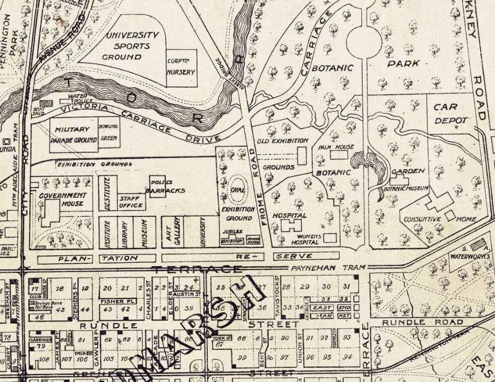 Adelaide Historical Map Large Wall Map of Adelaide Printed - Etsy Canada