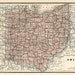 Ohio Map - the Buckeye State Old Map, Historical Map From 1893, Large ...