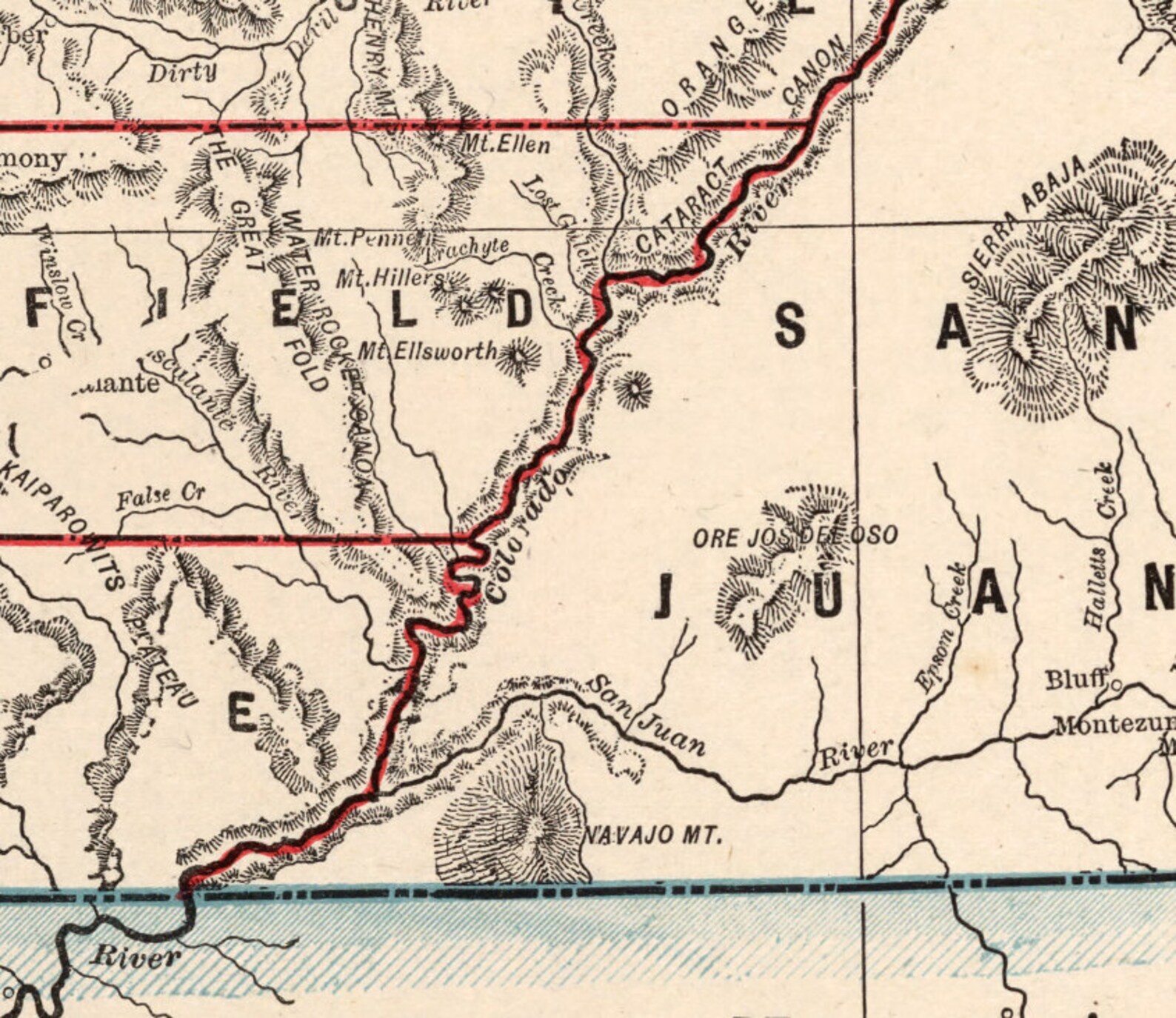 Old Map of Utah - Historical Map Restored - Wall Map Print, Available ...