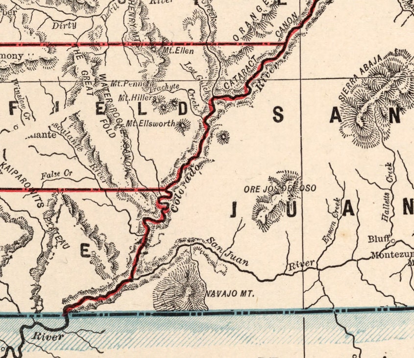 Old Map of Utah Historical Map Restored Wall Map Print - Etsy