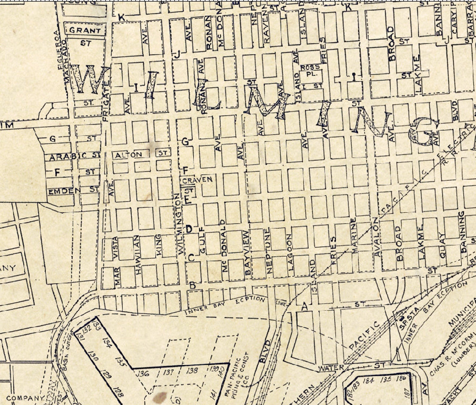 Map of San Pedro Wilmington and Los Angeles Harbor Large - Etsy