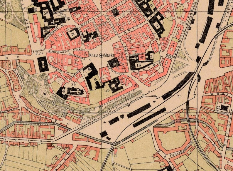 Brno Map Old Map of Brno Fine Print on Paper or Canvas - Etsy