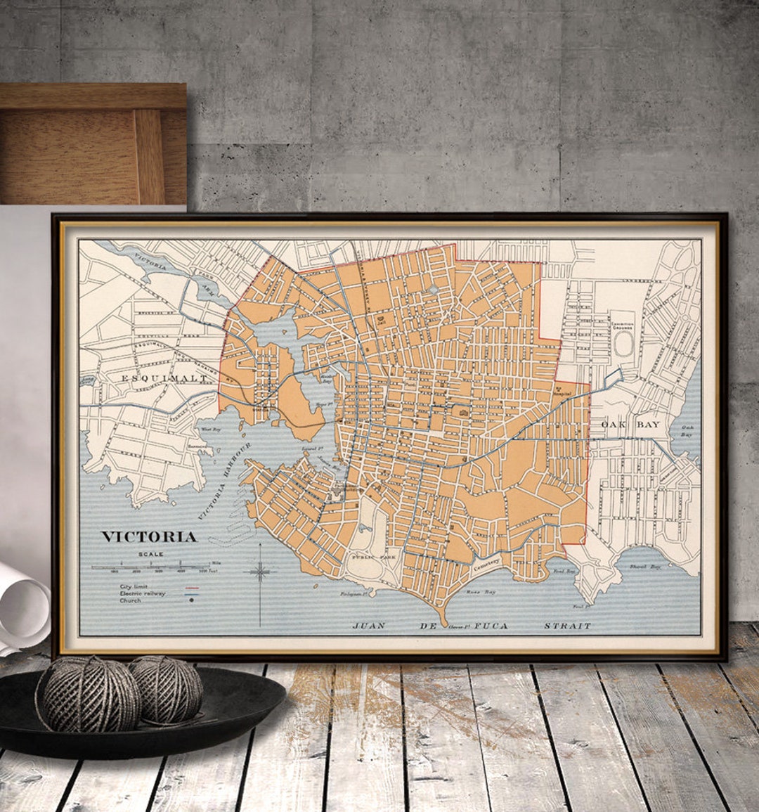 Old Map of Victoria - Fine Print - Victoria Map Restored - Etsy