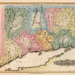 Connecticut Map Vintage Map of Connecticut Fine Reproduction - Etsy