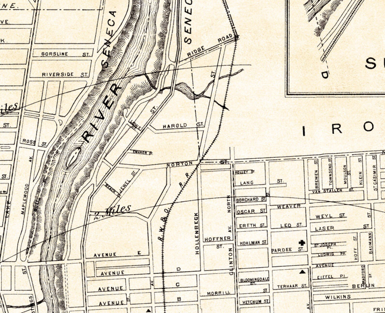 Rochester Map - Old Map of Rochester Print - Archival Print on Paper or ...