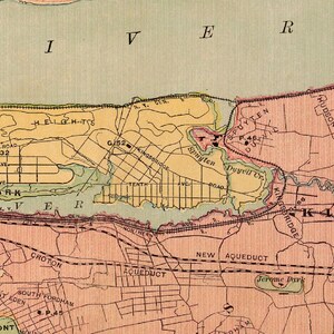 NYC Map - New York City Vintage Map - Old Map Restored - Fine Print on ...