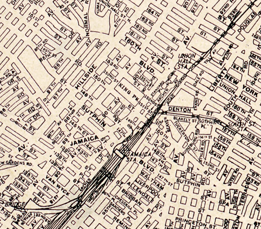 Queens Map Old Map of Queens Fine Print on Paper or Canvas - Etsy Canada