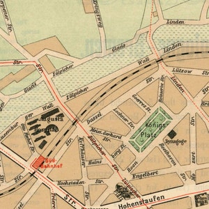 Cologne Map - Old Map of Cologne Fine Print - Karte Von Köln - Wall Map ...