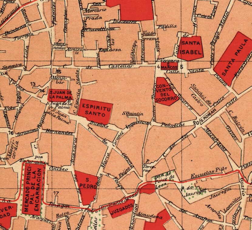 Map of Sevilla Old city plan restored Sevilla map | Etsy