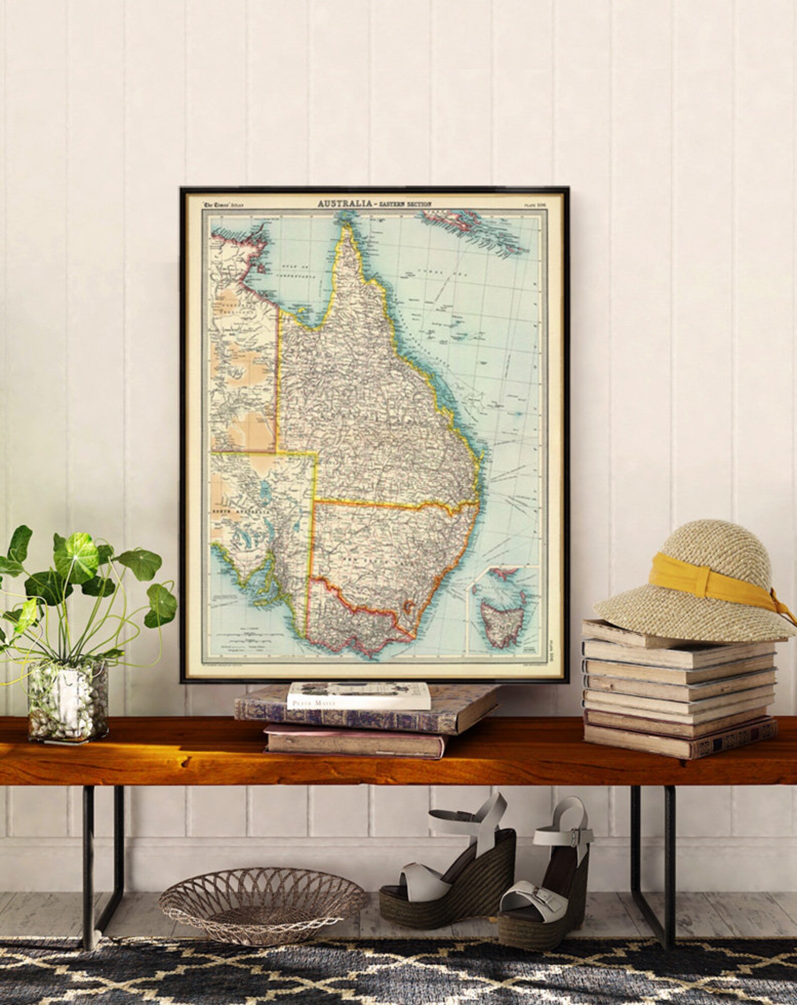 Eastern Australia Map Old Map Archival Print on Paper or - Etsy