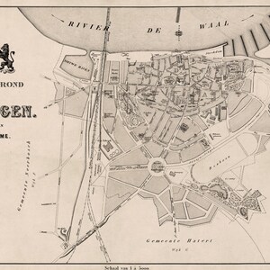 Nijmegen Map - Old Map Archival Print on Paper or Matte Canvas - Etsy