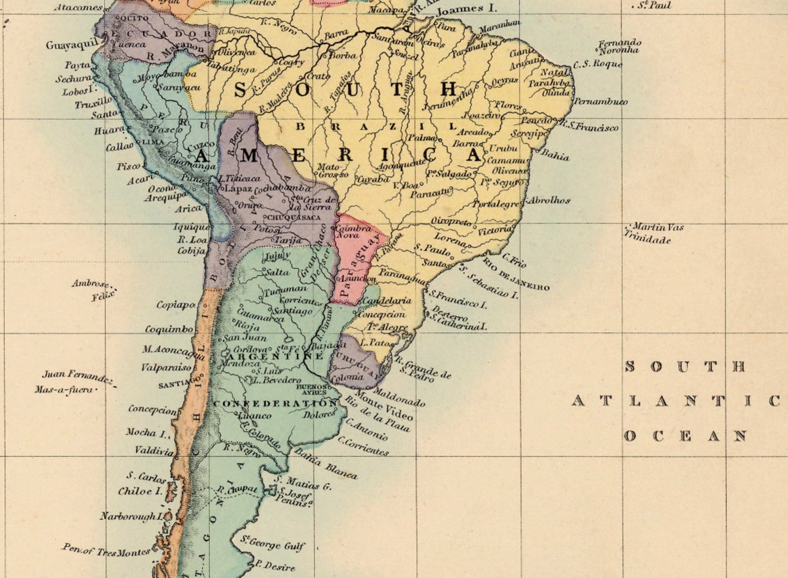 Wonderful Map of the World From 1872 World Map Poster - Etsy