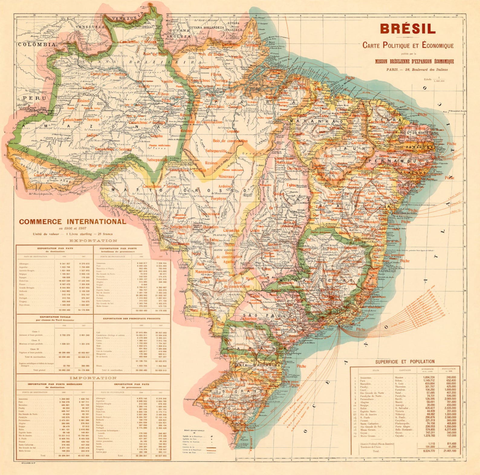 Decorative Map of Brazil Detailed Old Map Restored Map Fine - Etsy