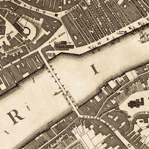 Newcastle on Tyne and Gateshead Map Antique Map Restored Available on ...