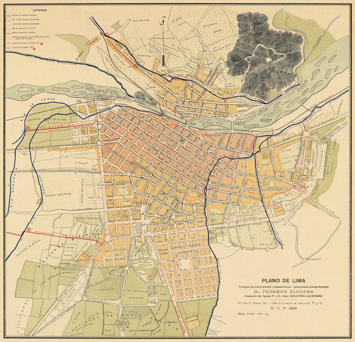 Old Map of Lima Historical Map of Lima Print on Paper or - Etsy