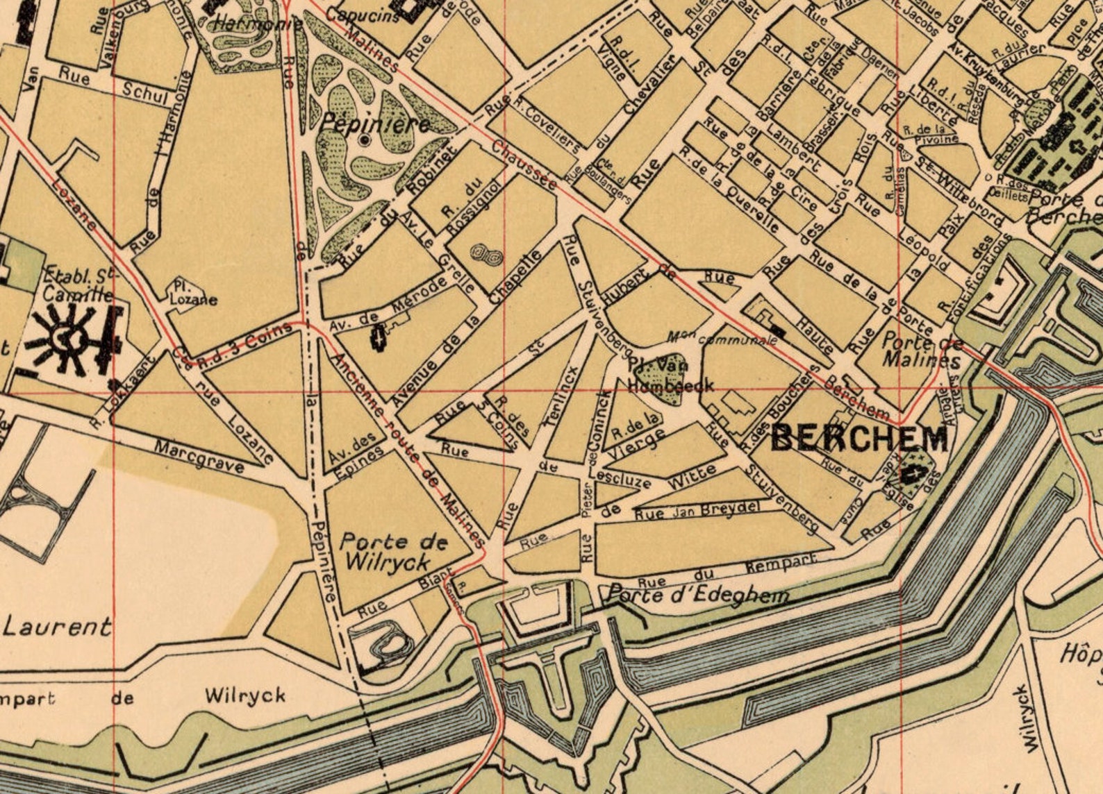 Vintage Map of Anvers Large City Map Print Old Map From - Etsy