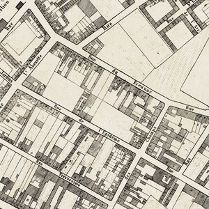 Old Map of Roubaix Map - Historical Map Reproduction, Available on ...