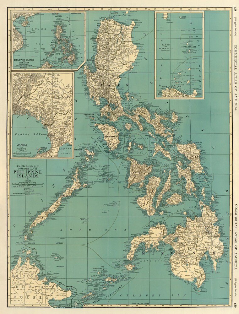 Map of Philippine Islands Old Map Fine Print on Paper or - Etsy UK