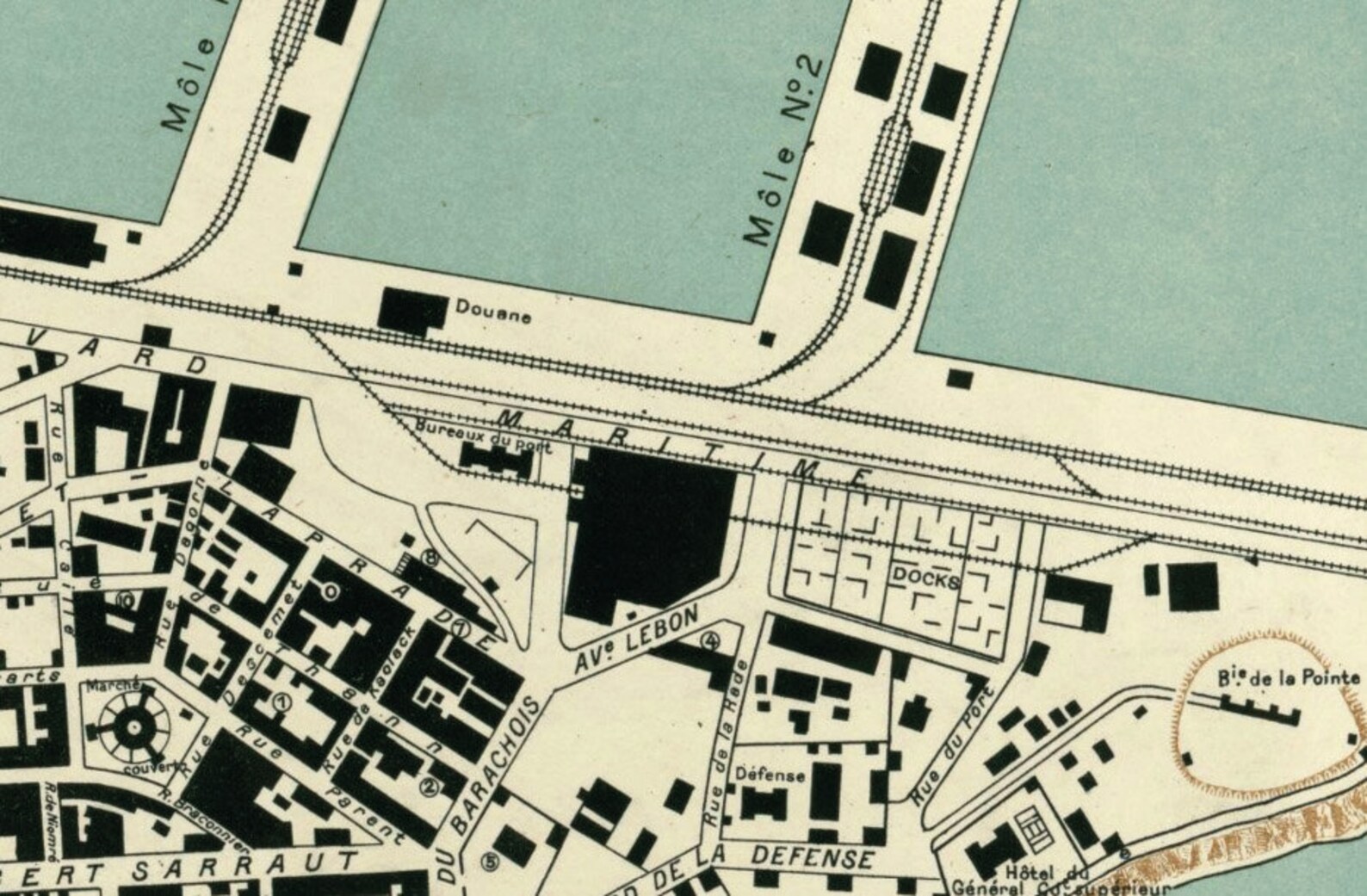 Dakar Map - Old Map of Dakar Reproduction - Archival Print on Paper or ...