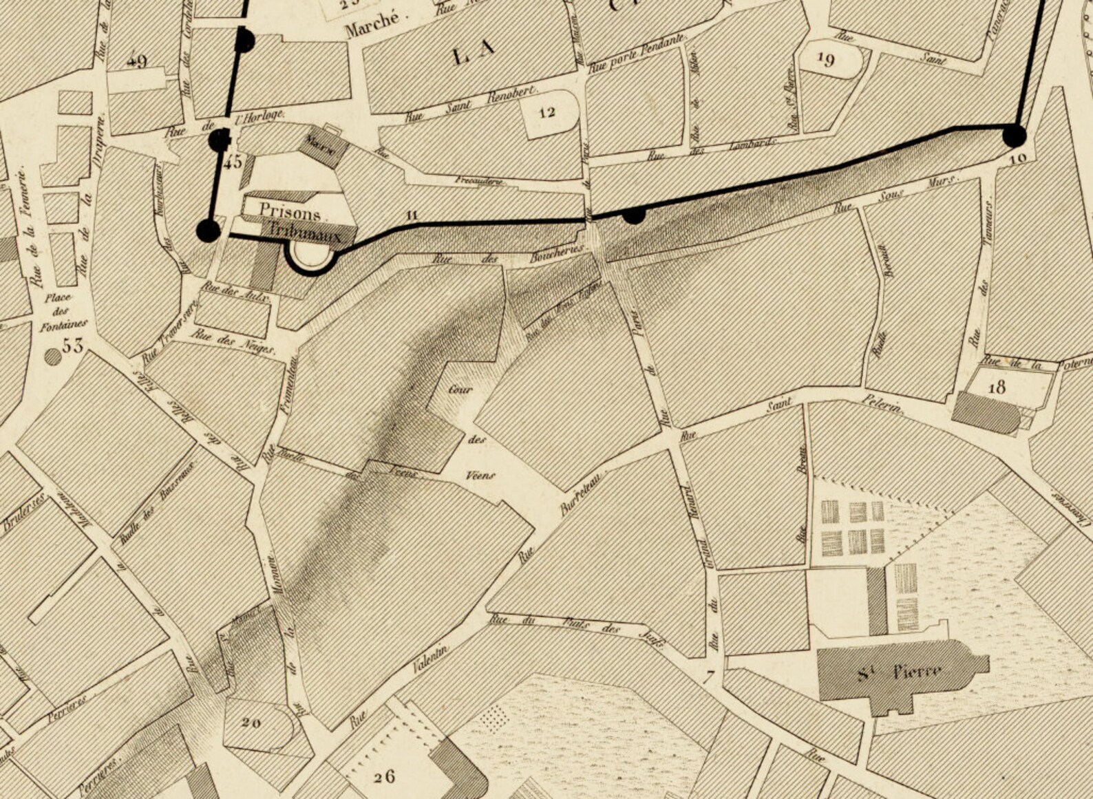 Old City Plan of Auxerre Burgundy Old Map Restored Fine - Etsy