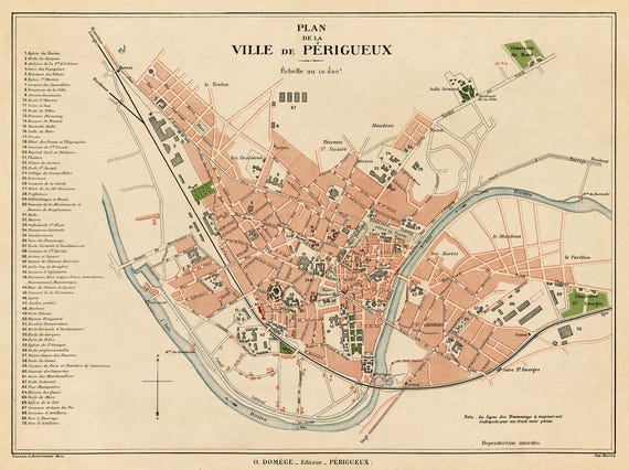 Perigueux France Map