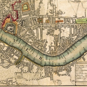 Old Map of London, Westminster Map Featured, Historical City Map, Large ...