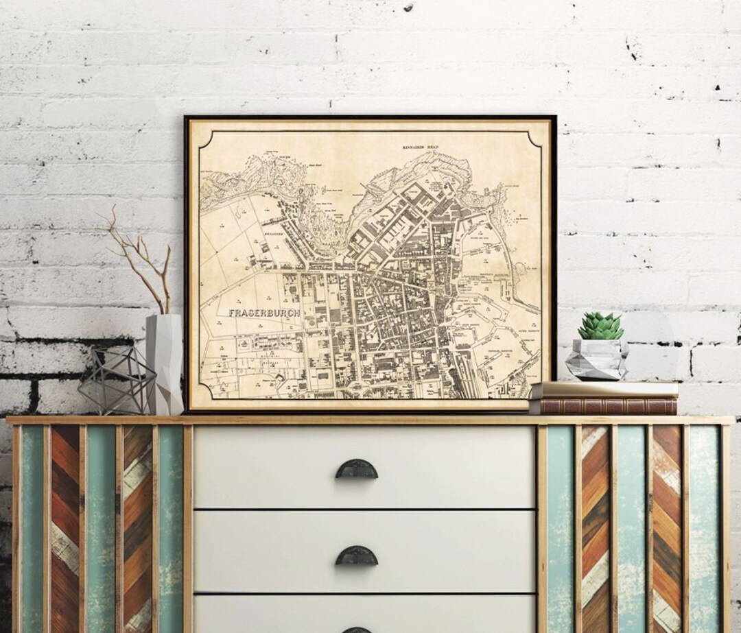 Old Map of Fraserburgh, Fine Print on Paper or Canvas - Etsy