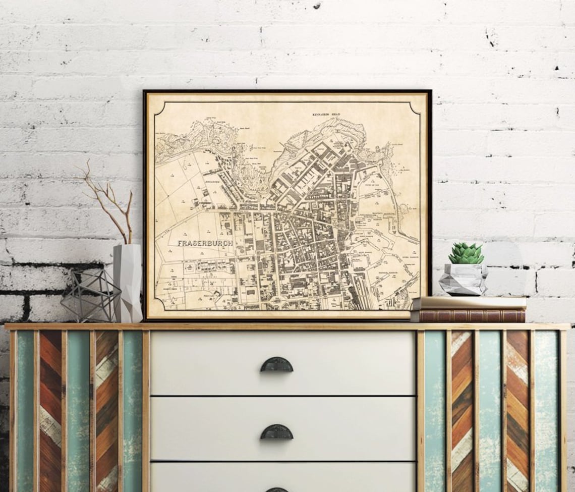 Old Map of Fraserburgh Fine Print on Paper or Canvas - Etsy