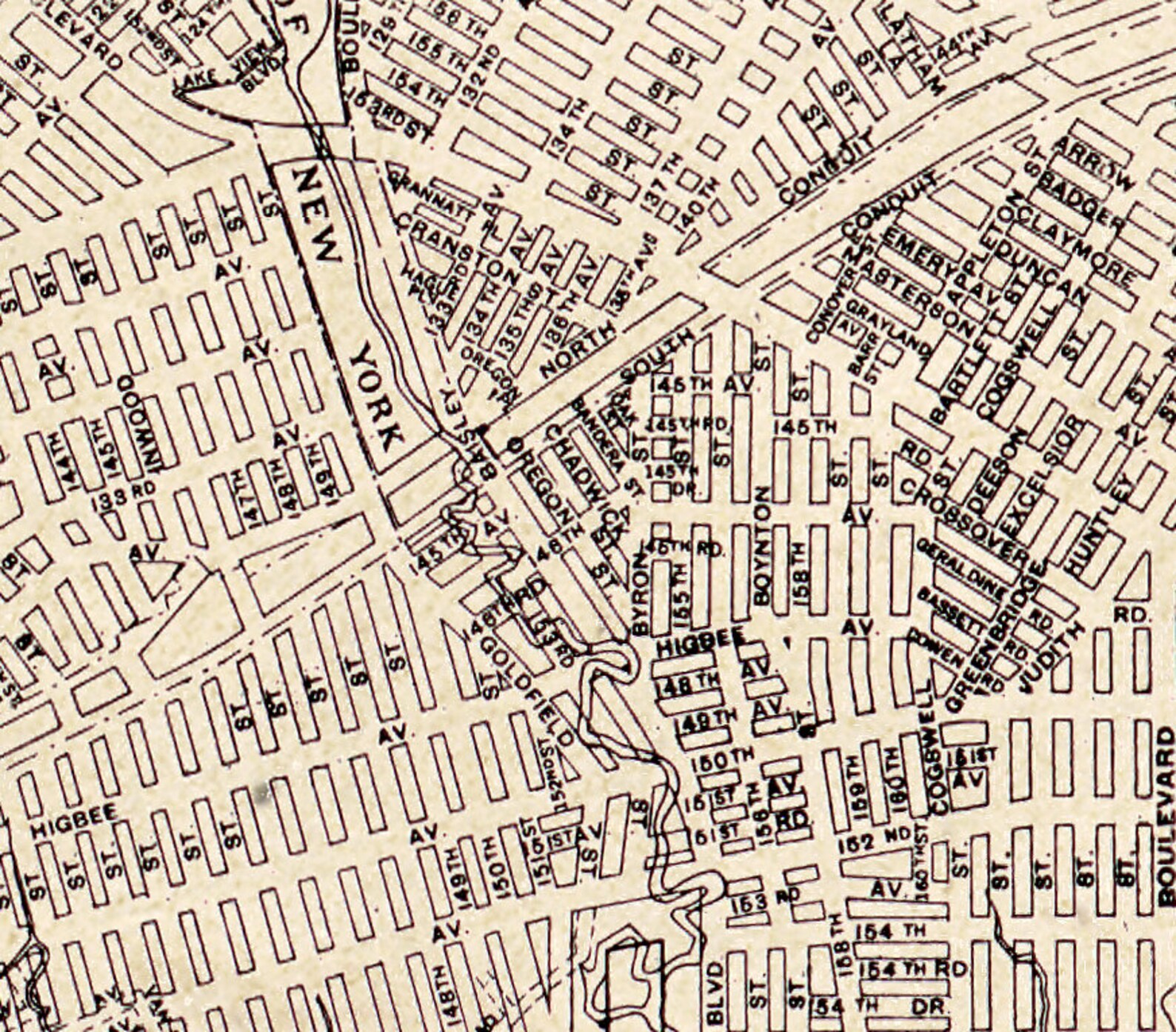Queens Map Old Map of Queens Fine Print on Paper or Canvas - Etsy