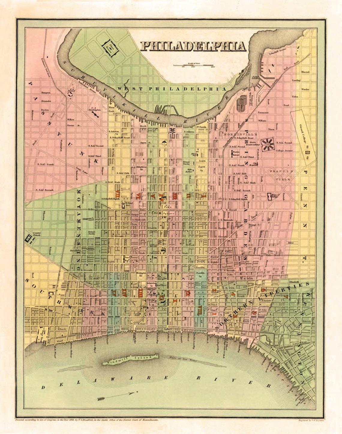 Old Map of Philadelphia Vintage City Map Archival Giclee - Etsy