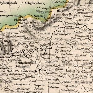 Old Map of Bohemia - Moravia Map - Historical Map Print on Paper or ...