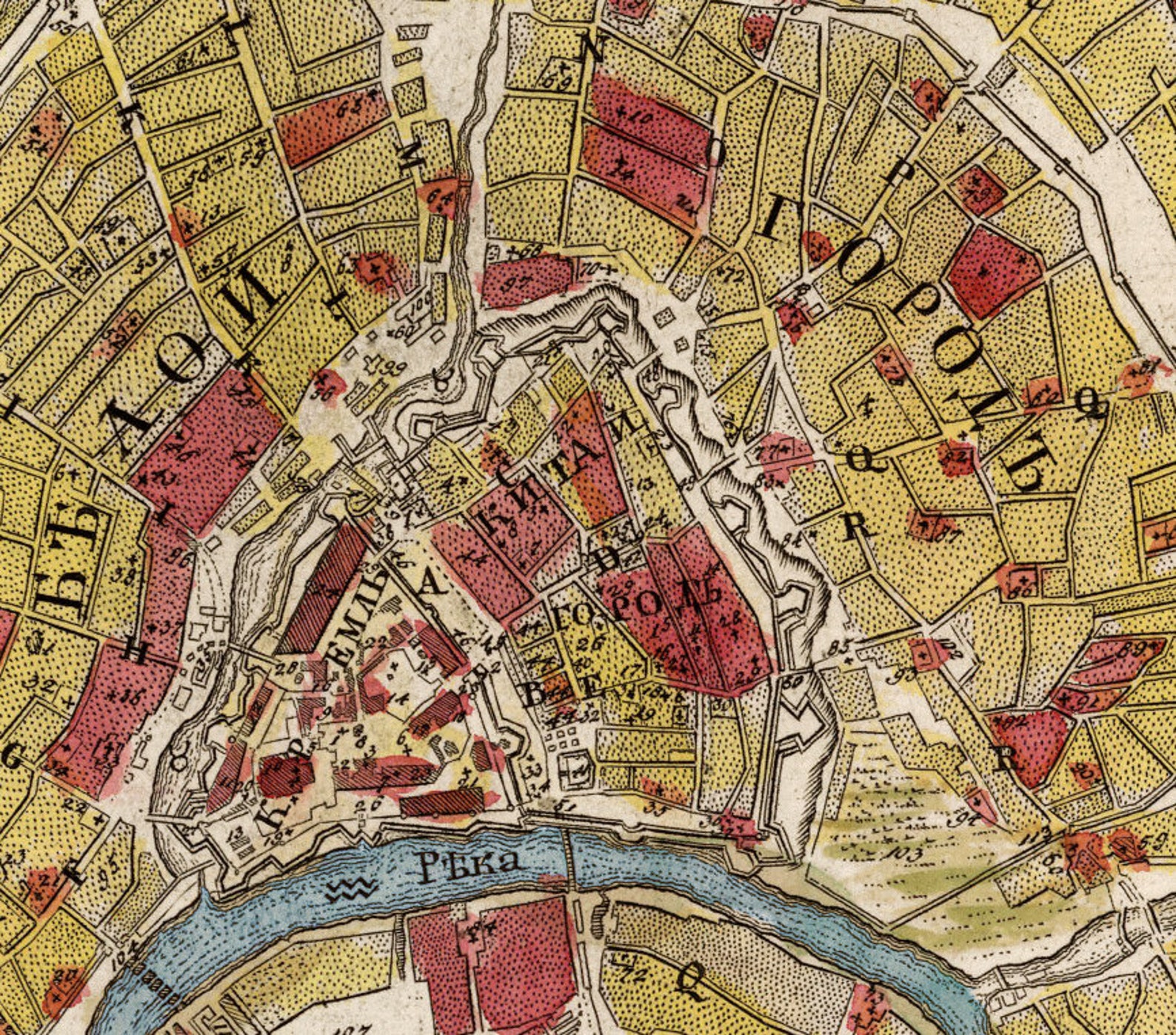 Moscow map Old map of Moscow print Fine reproduction on | Etsy