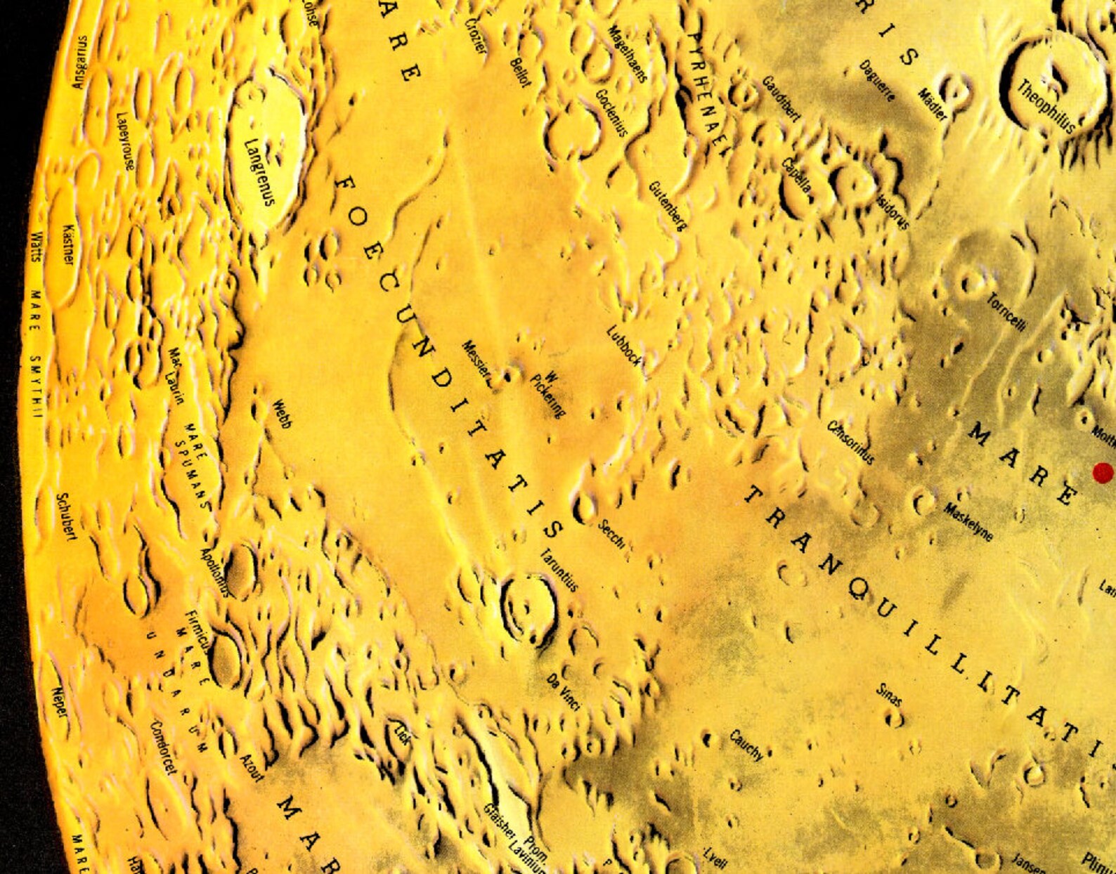 Map of the Moon Large Moon Map Poster Printed on Paper or - Etsy