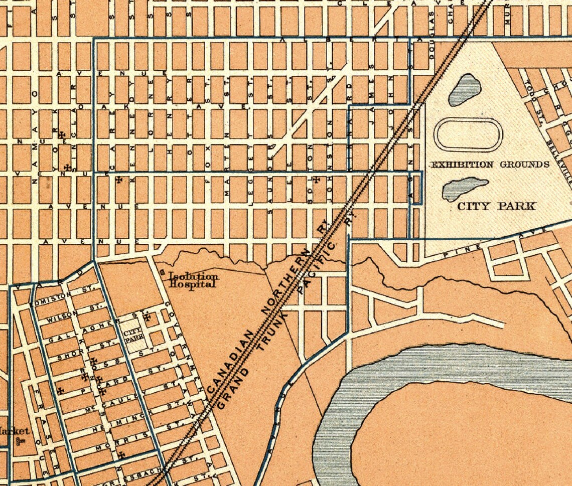 Old Map of Edmonton Fine Archival Print Edmonton Map | Etsy