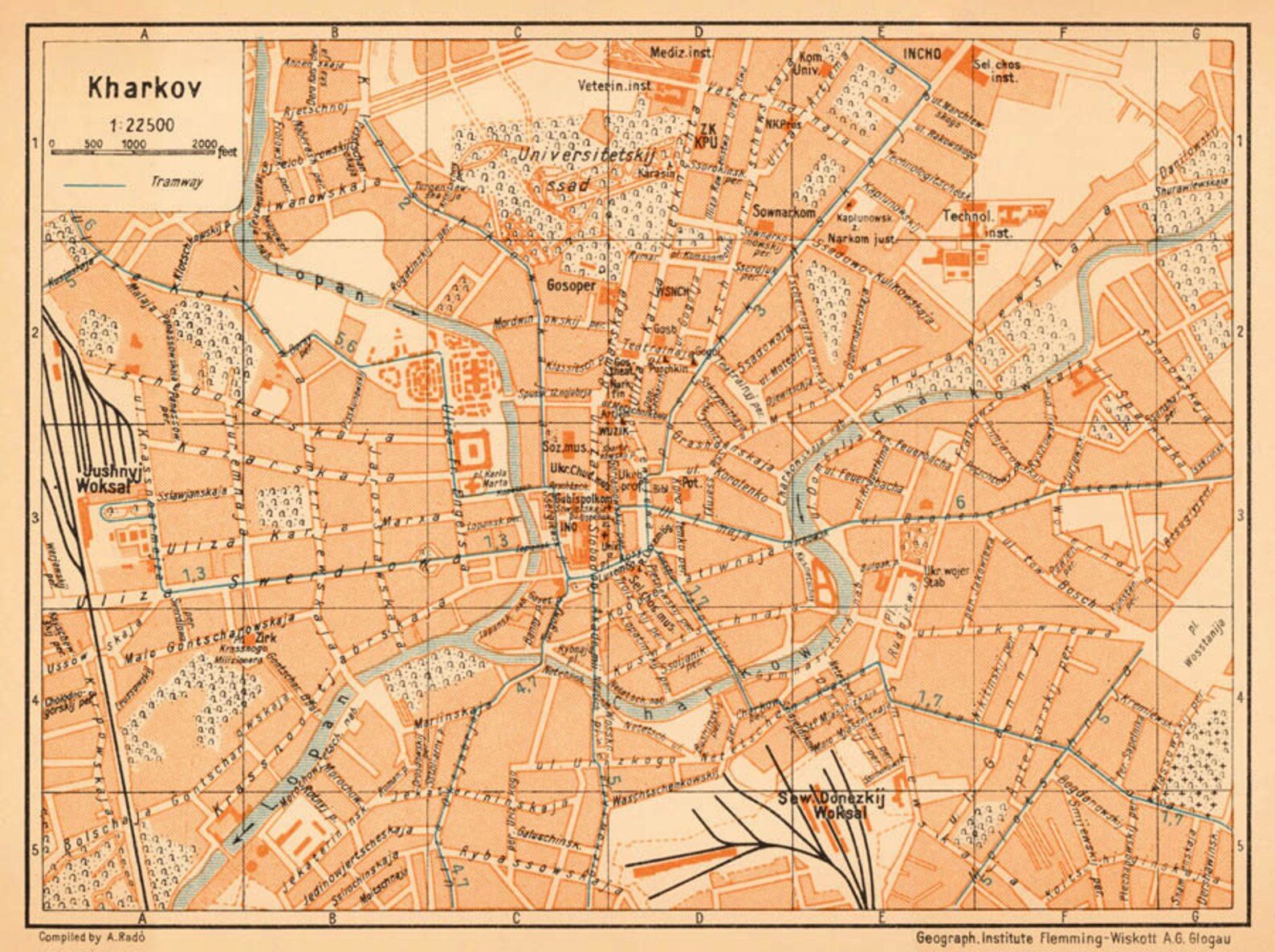 Kharkov Map Kharkiv Old Map Print Map of Kharkov ukraine - Etsy