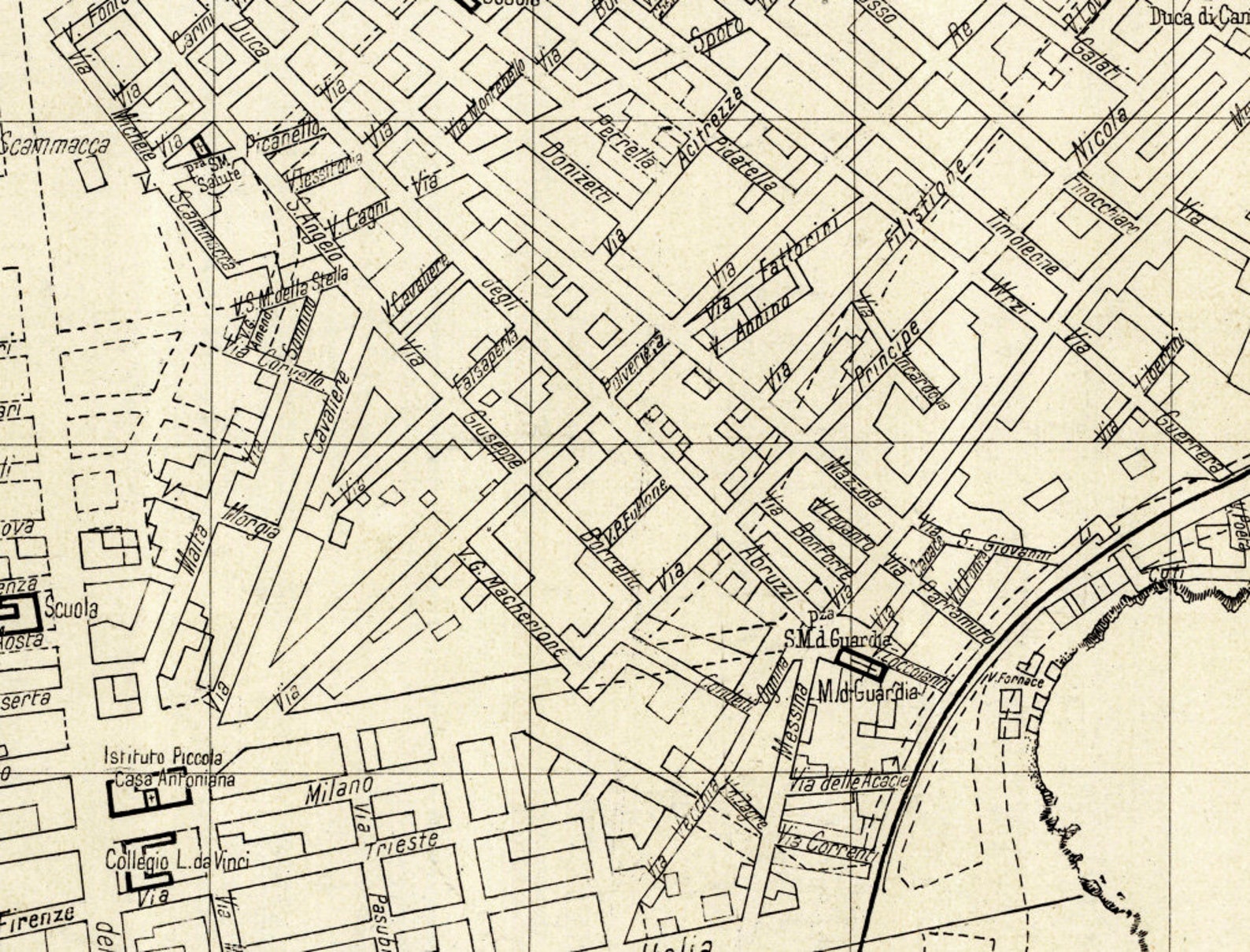 Catania Map Old Map of Catania Archival Print Available - Etsy