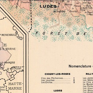 Montagne De Reims Wine Area Map, Champagne Wine Region, Part of "atlas ...