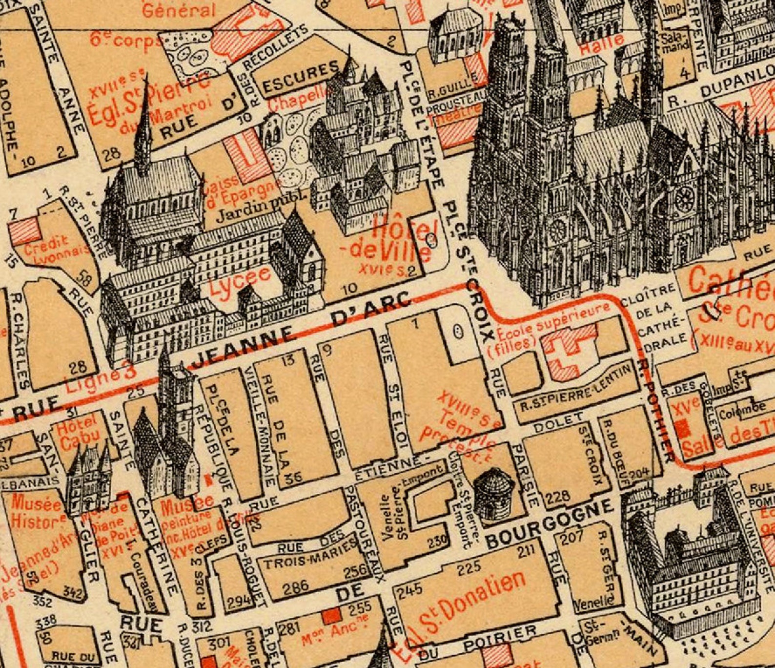 Old Map of Orleans france Plan De La Ville D'orleans - Etsy UK